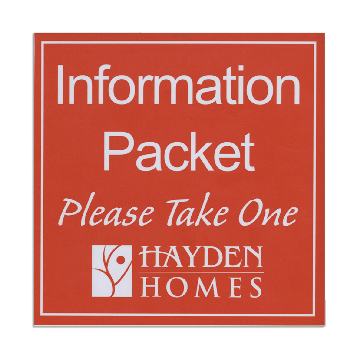 Mailbox Magnetic Sign-Information – Hayden Homes Web2Print