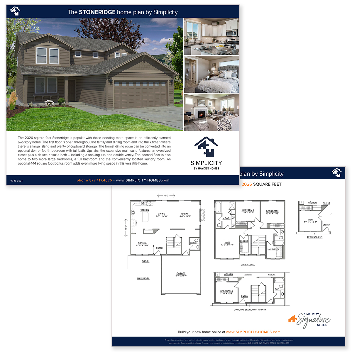 Simplicity Printed Items – Hayden Homes Web2Print