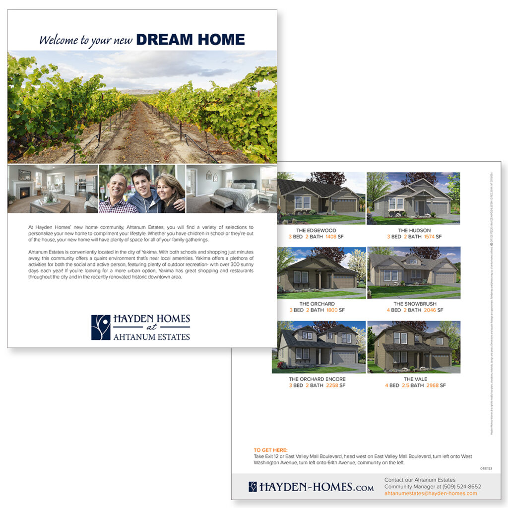 Community Flyer – South WA – Hayden Homes Web2Print