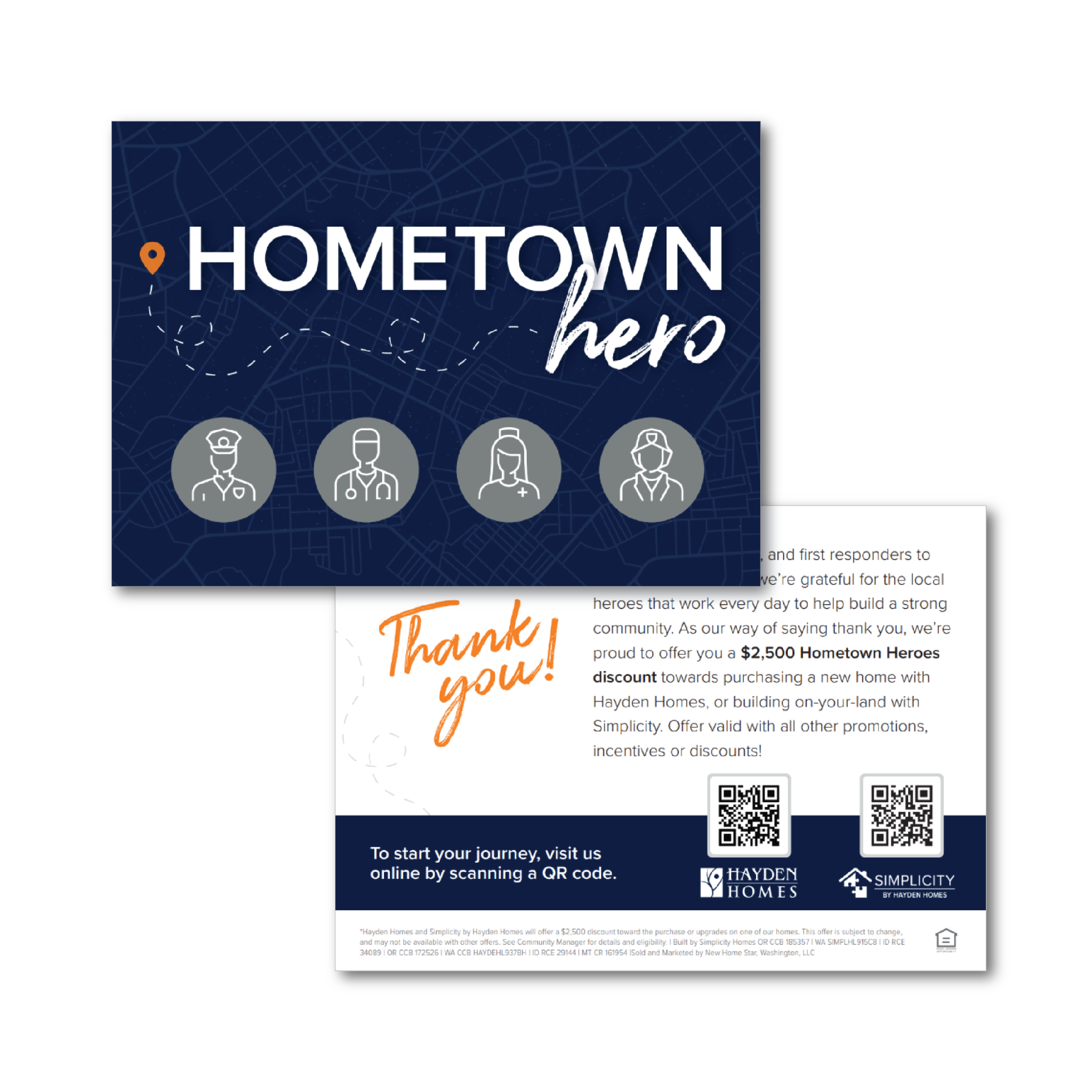 Hometown Hero Post Card – Hayden Homes Web2Print